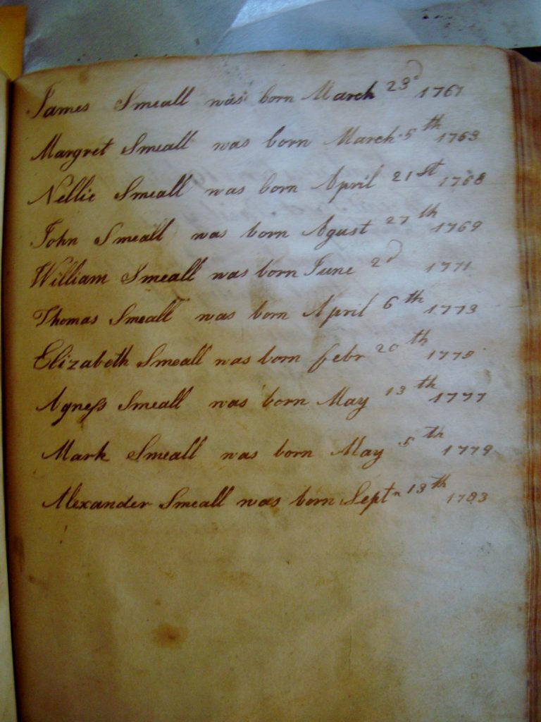 The Smeall Family Bible – Renfrewshire Local History Forum